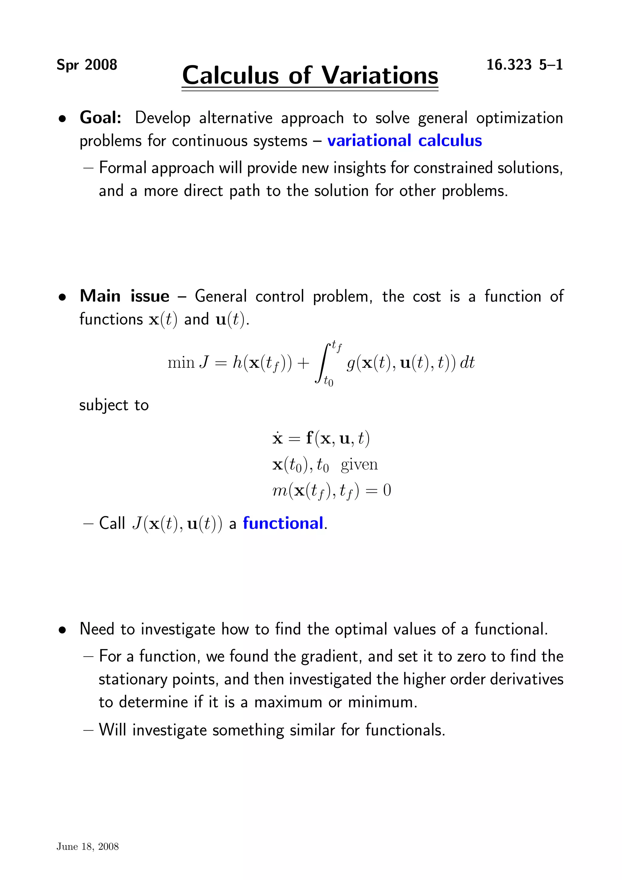 optimal control principle slided | PDF