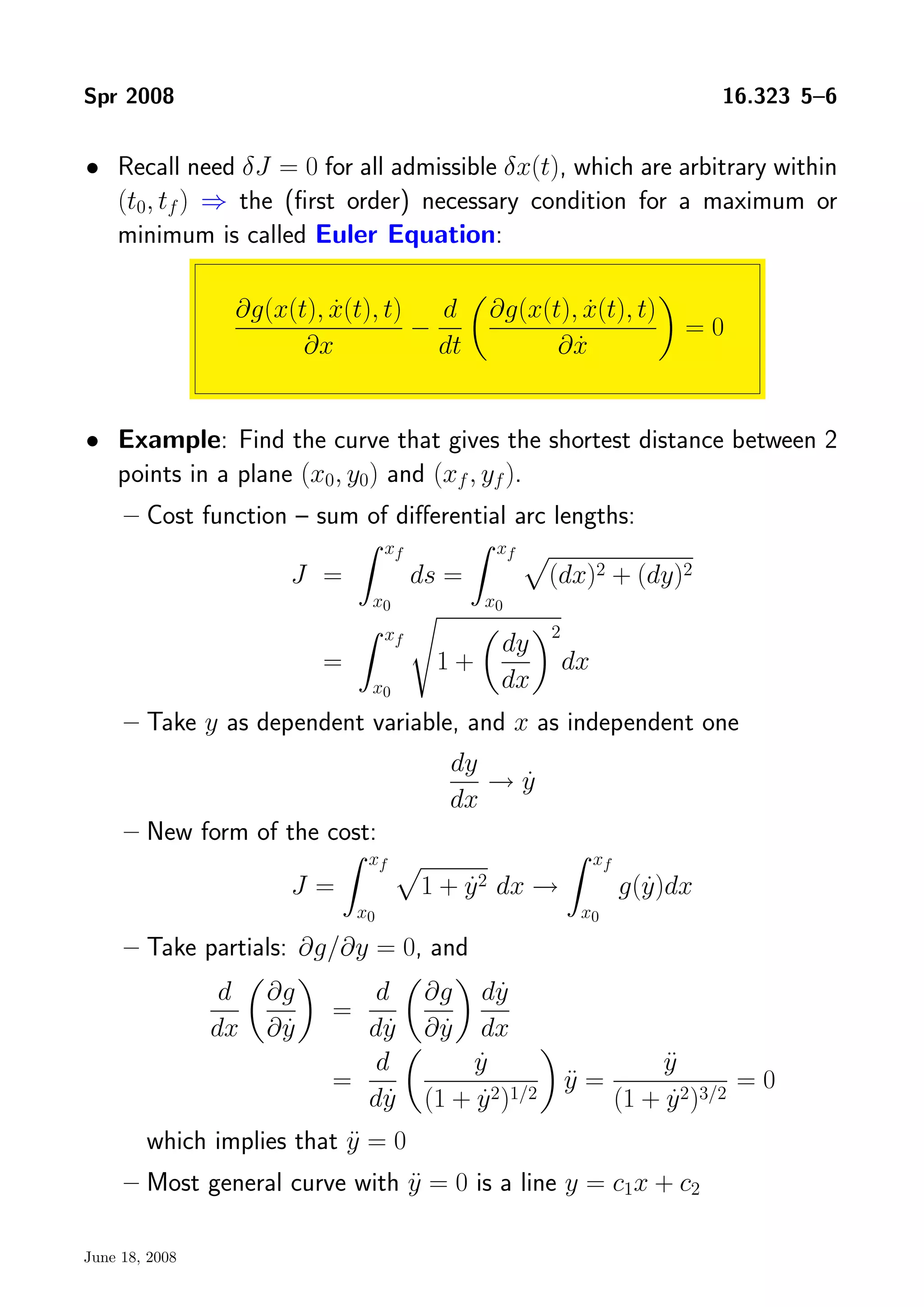 optimal control principle slided | PDF
