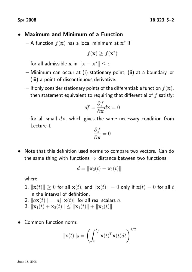 optimal control principle slided | PDF