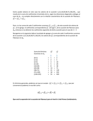 Fibonacci y el numero aureo en el prisma combinatorio | PDF | Physics ...