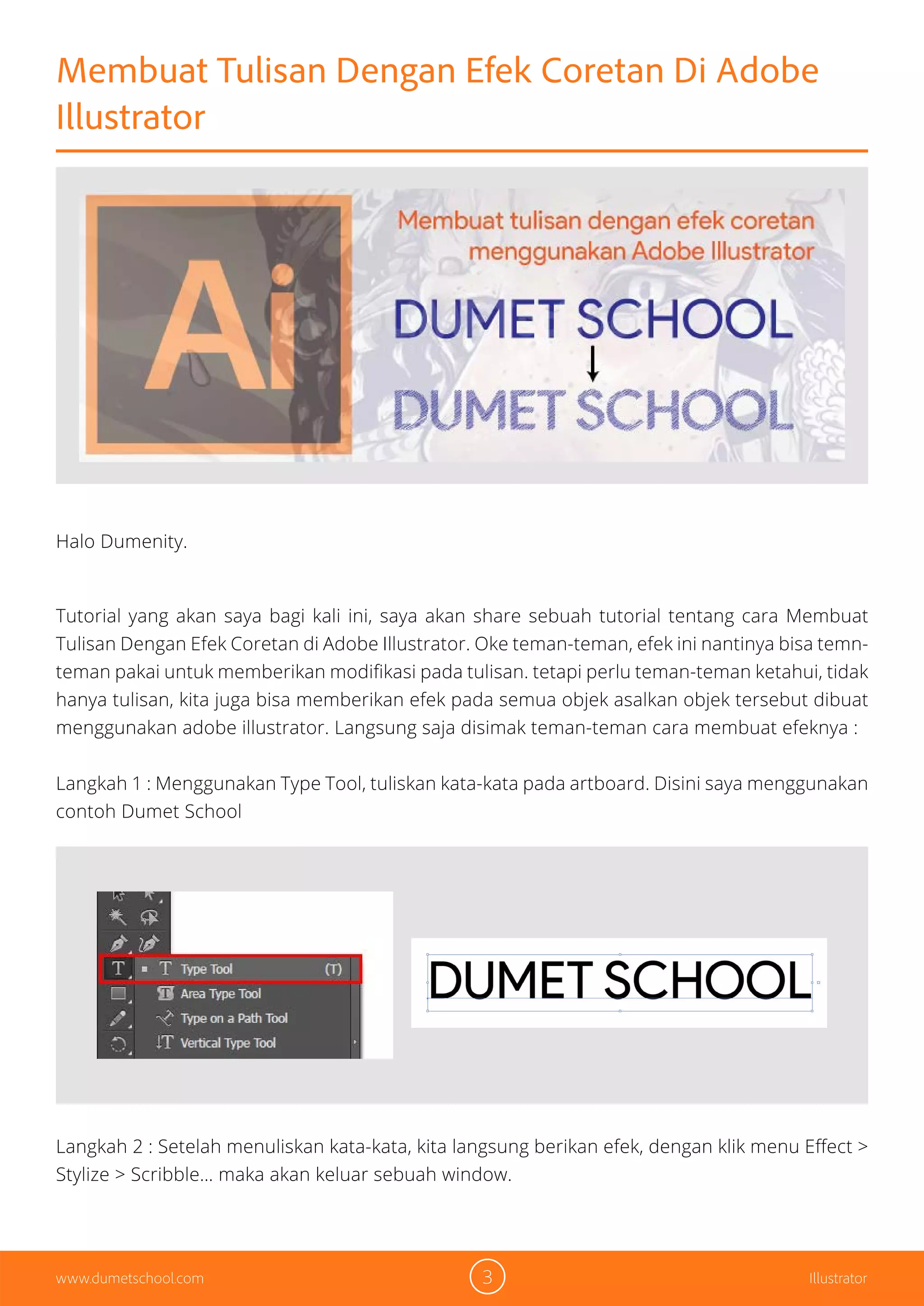 Membuat Tulisan Dengan Efek Coretan | PDF