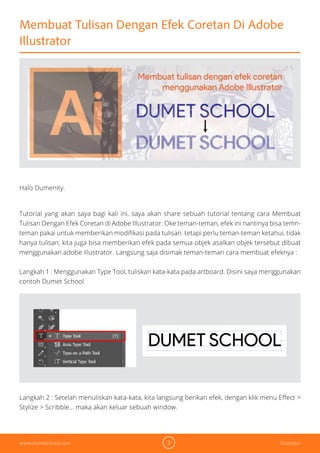 Membuat Tulisan Dengan Efek Coretan | PDF