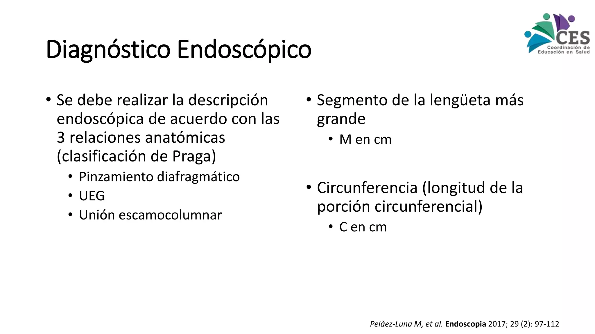 Esofago de barret. Papel de la endoscopia | PPTX