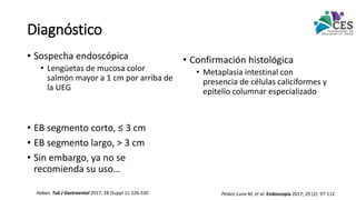 Esofago de barret. Papel de la endoscopia | PPTX