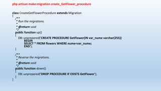 16.mysql stored procedures in laravel | PPT