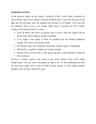 Gas Leakage Detection Based on IOT | DOCX