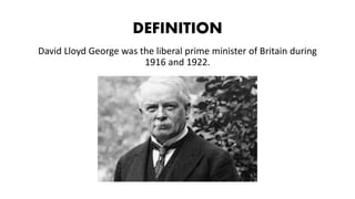REVISION IGCSE CAMBRIDGE HISTORY: DAVID LLOYD GEORGE | PPTX