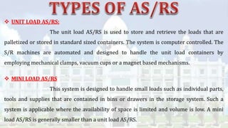Automated storage and retrieval system and Automatic identification and ...