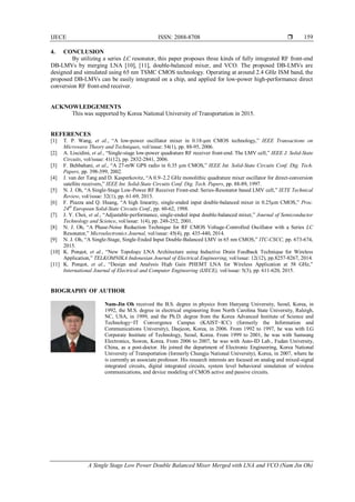 A Single-Stage Low-Power Double-Balanced Mixer Merged with LNA and VCO ...