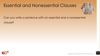 commas with essential and nonessential clauses | PPT