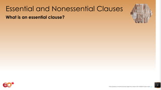 commas with essential and nonessential clauses | PPT