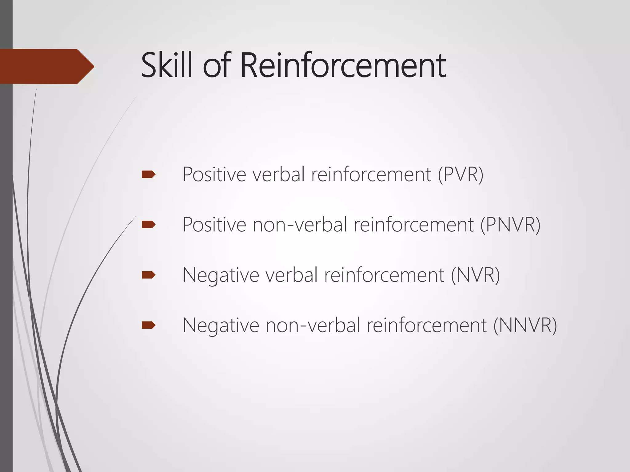 Micro teaching skills - Skill of reinforcement | PPSX