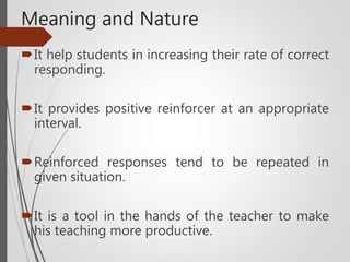 Micro teaching skills - Skill of reinforcement | PPSX