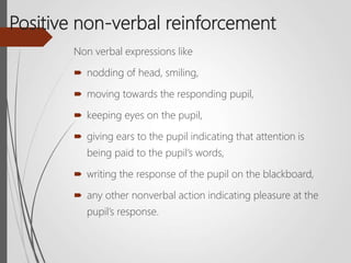 Micro teaching skills - Skill of reinforcement | PPSX