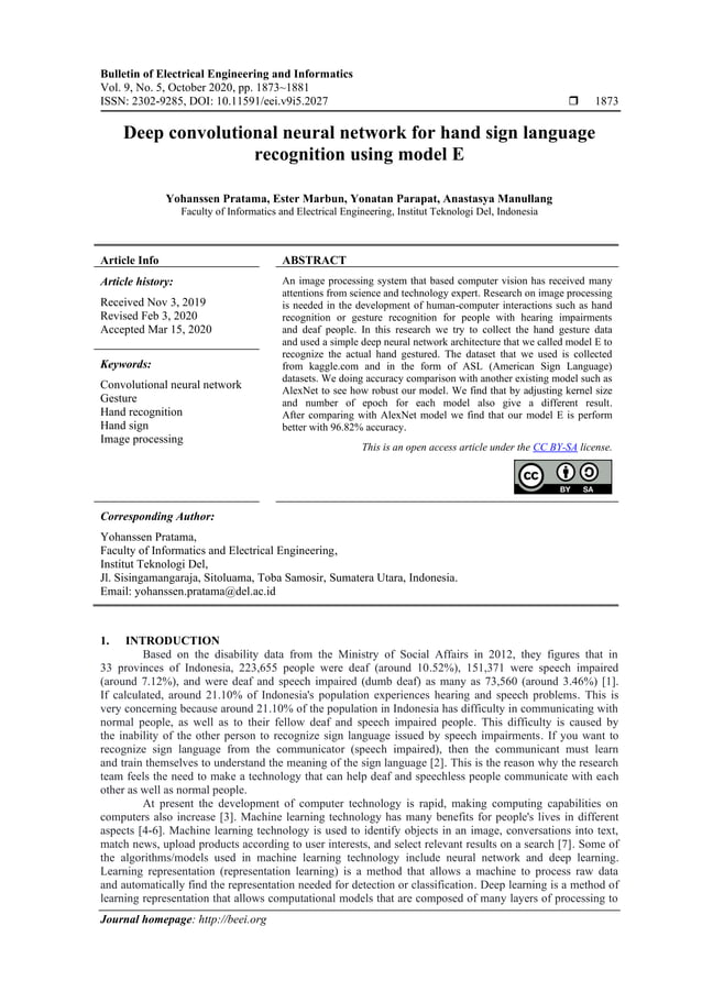 Deep Convolutional Neural Network For Hand Sign Language Recognition