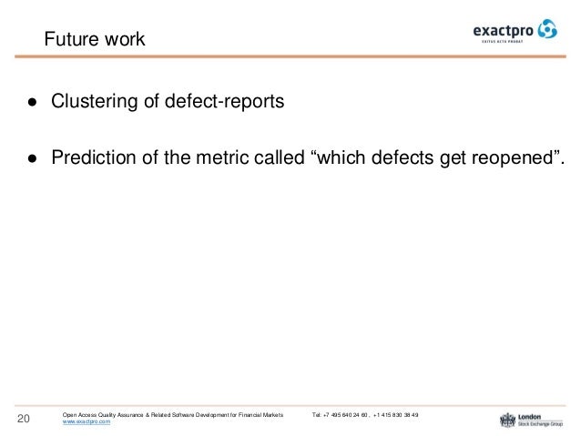Tmpa 2017 Defect Report Classification In Accordance With Areas Of T