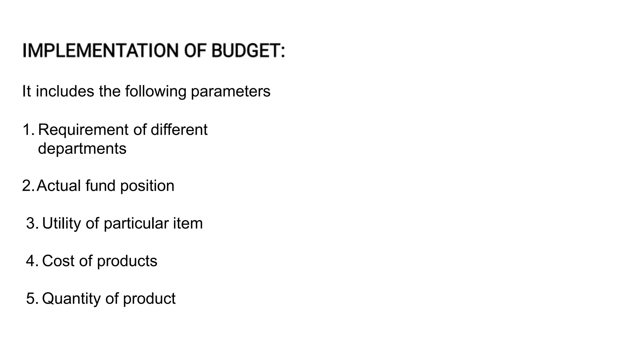Budget preparation and implementation | PPTX