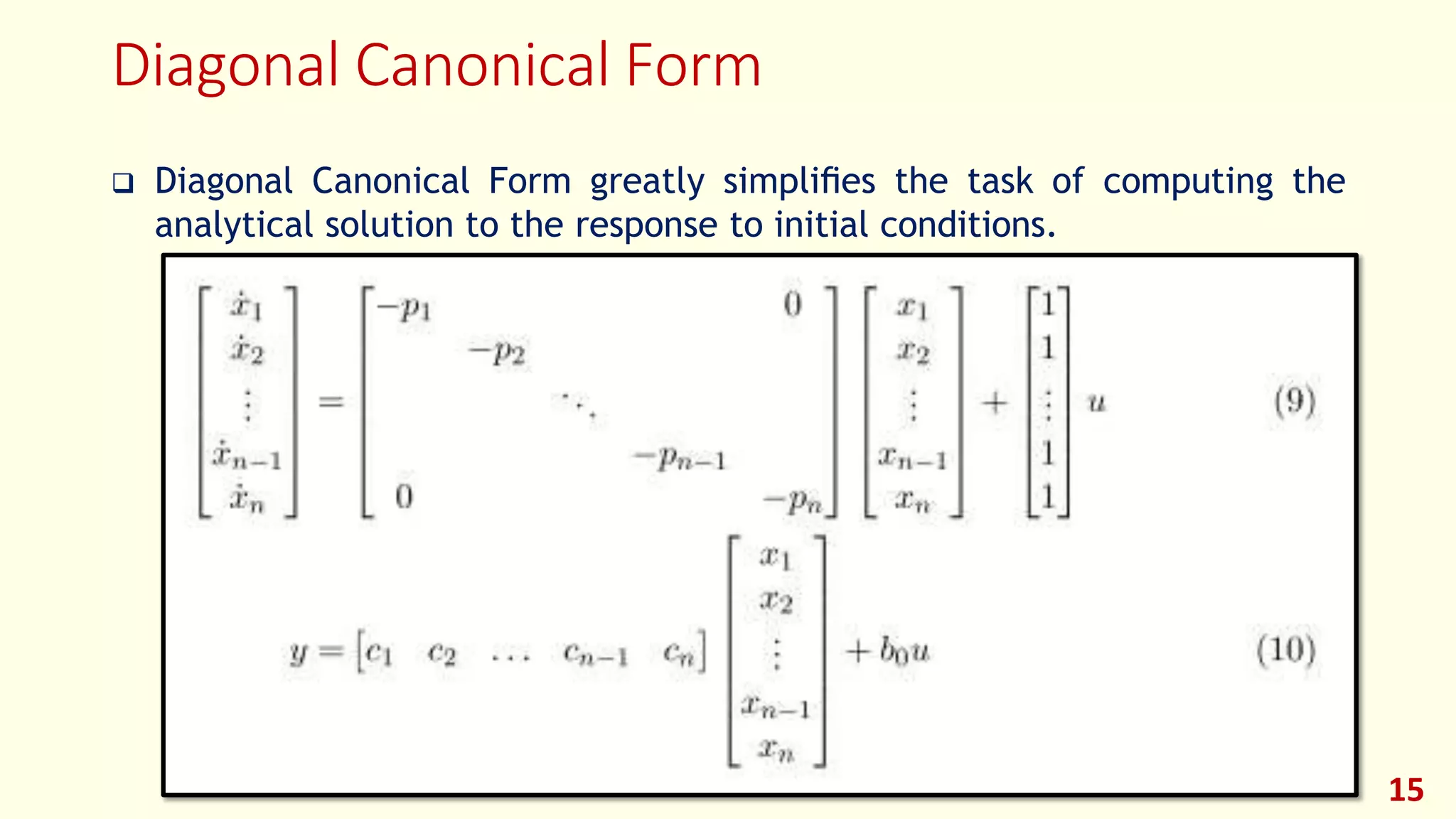 State Space Representation State Space Model Controllability And