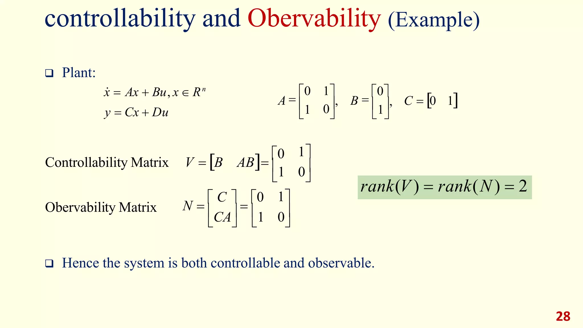 state space representation,State Space Model Controllability and Observability Derive Transfer ...