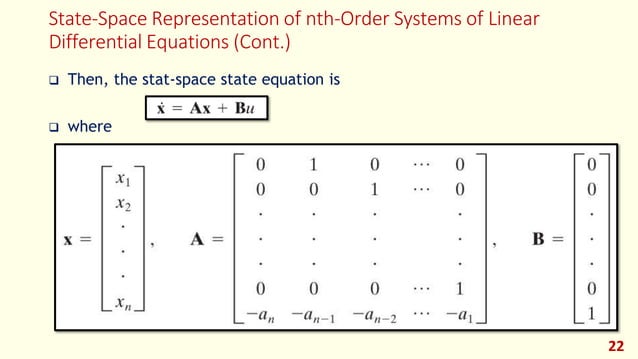 State Space Representation State Space Model Controllability And Observability Derive Transfer