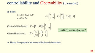 state space representation,State Space Model Controllability and Observability Derive Transfer ...