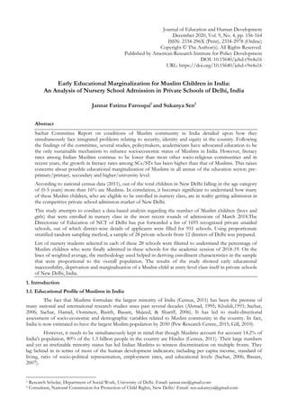 Muslim children face ‘systematic exclusion' at pre-primary level in Delhi’s private schools ...