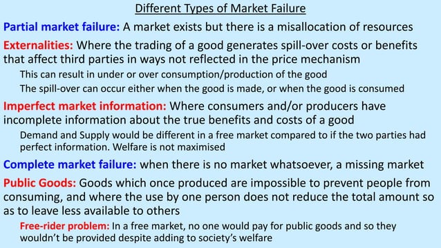 Types of Market Failure | PPTX | Business | Business and Finance