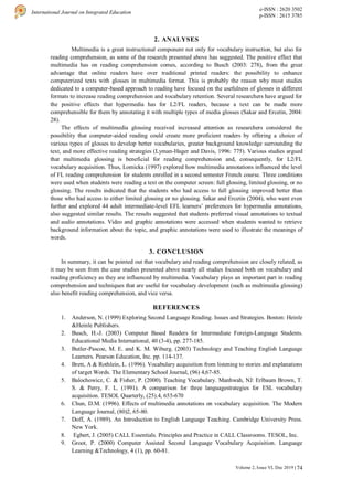 Using multimedia for vocabulary teaching | PDF