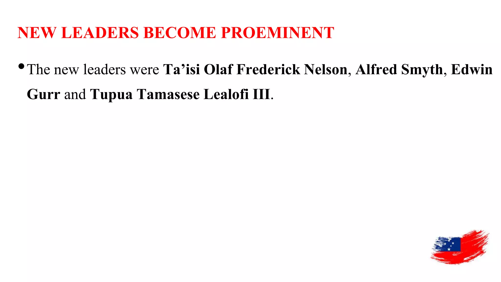 THE SAMOAN MAU MOVEMENT: THE RISE OF THE SECOND MAU MOVEMENT | PPTX