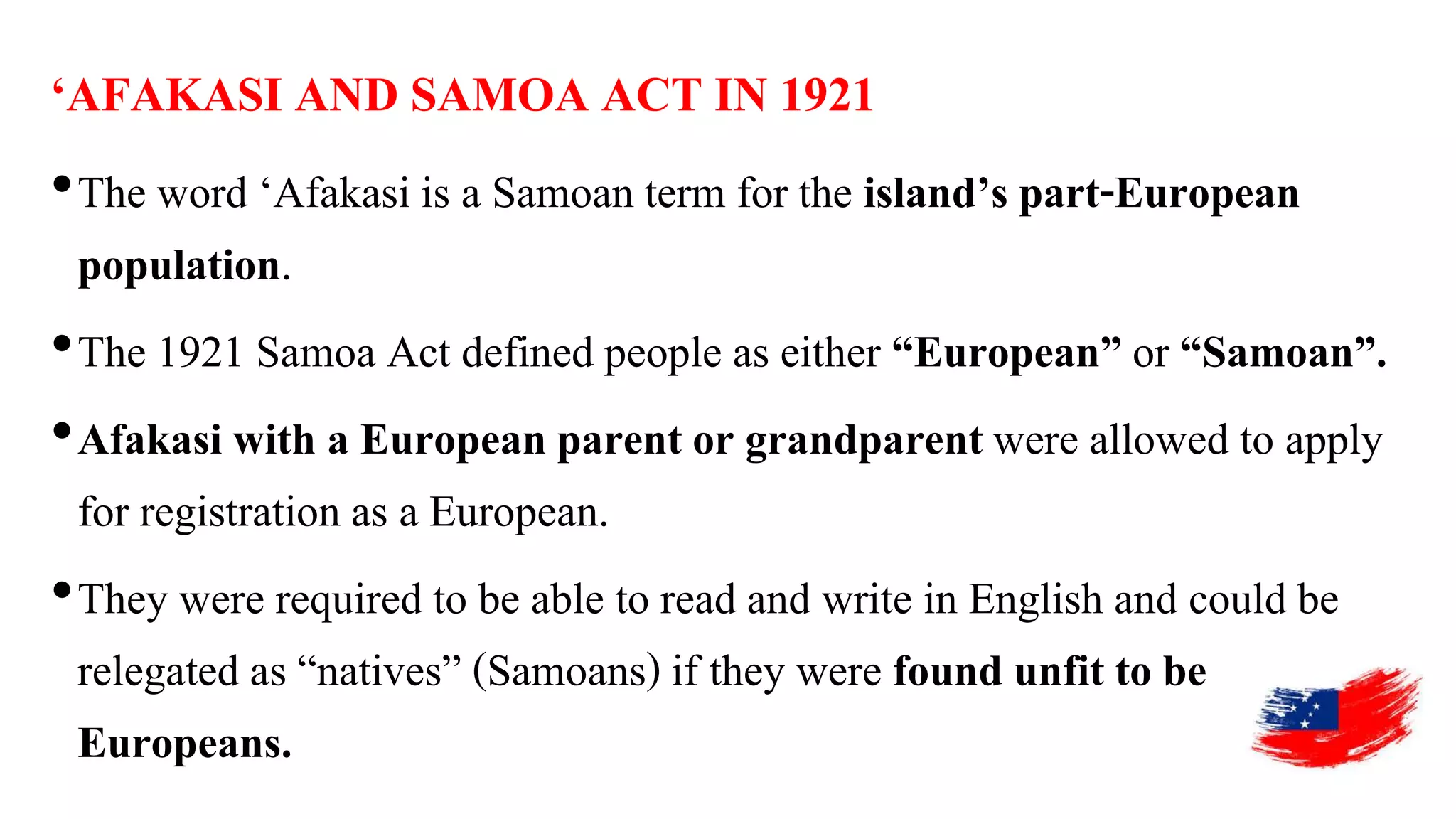 THE SAMOAN MAU MOVEMENT: THE RISE OF THE SECOND MAU MOVEMENT | PPTX