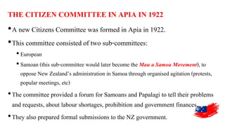 THE SAMOAN MAU MOVEMENT: THE RISE OF THE SECOND MAU MOVEMENT | PPTX