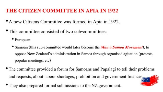 THE SAMOAN MAU MOVEMENT: THE RISE OF THE SECOND MAU MOVEMENT | PPTX