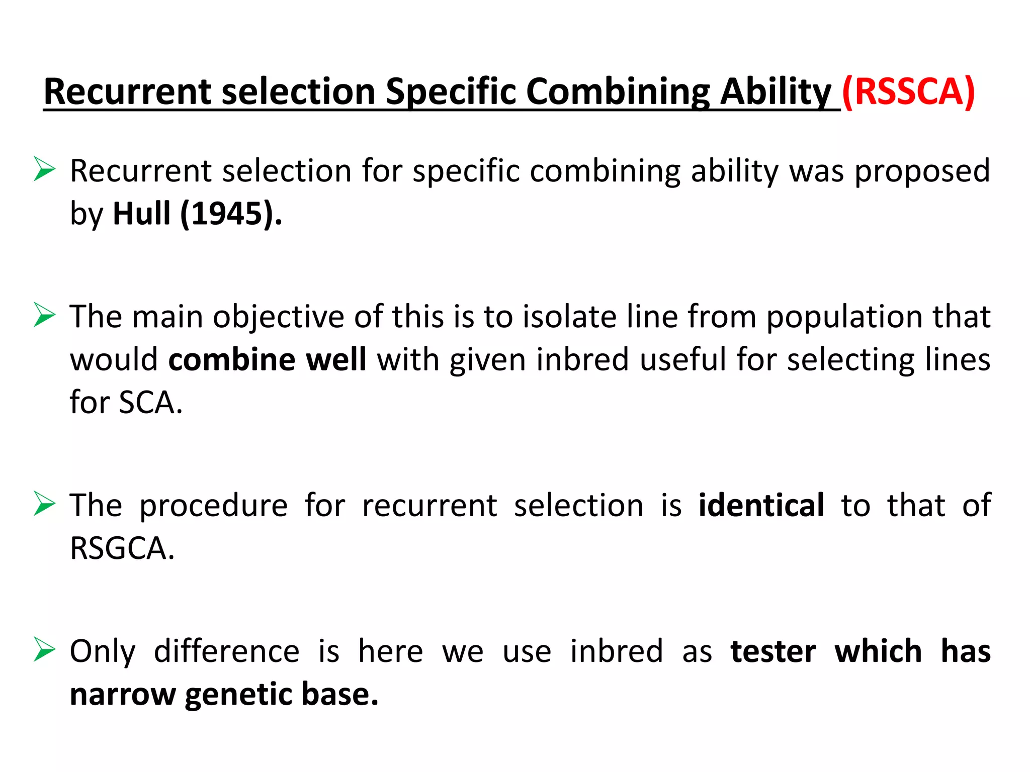 16 Recurrent Selection Pptx Genetics Science