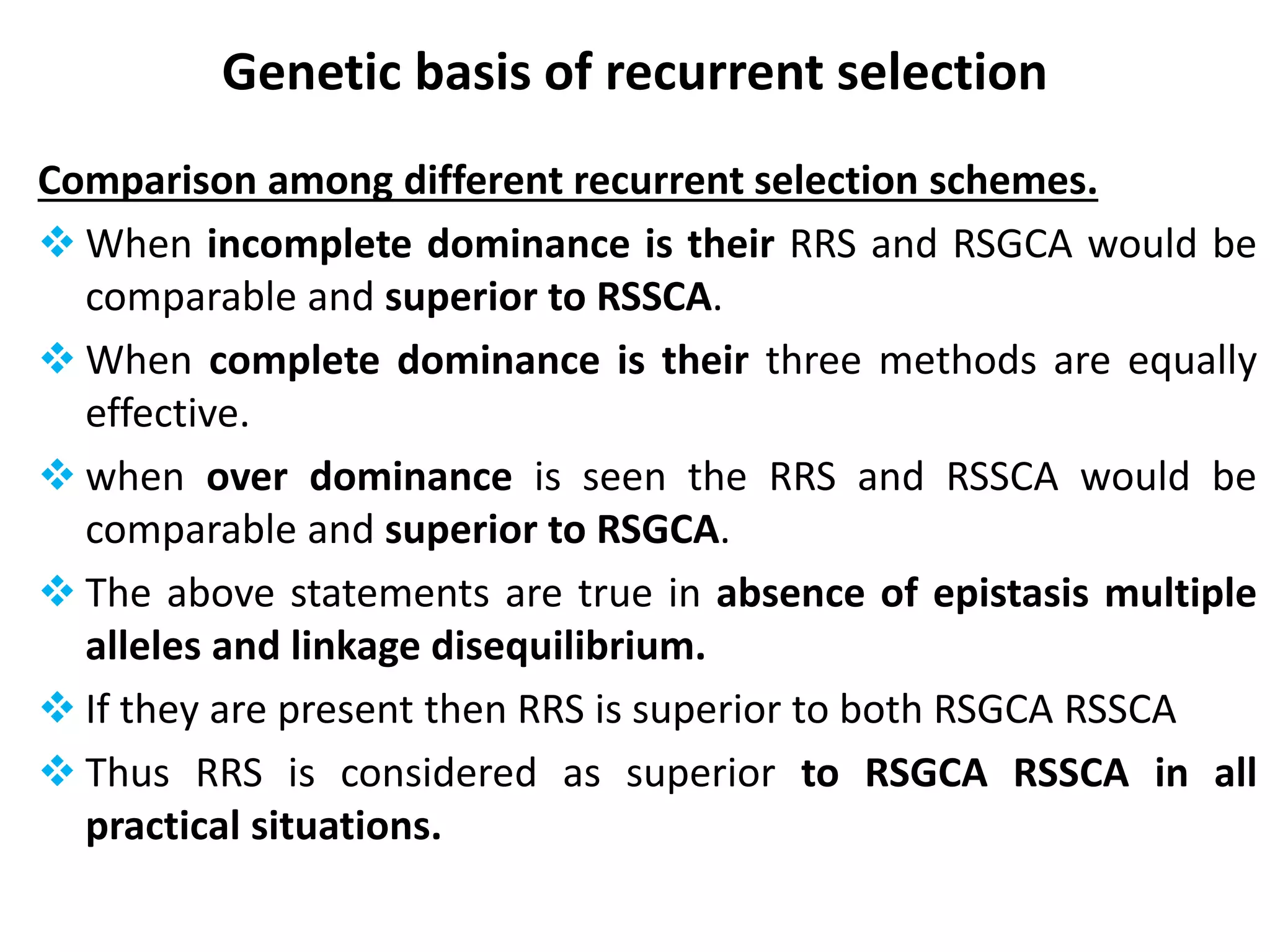 16 Recurrent Selection Pptx Genetics Science