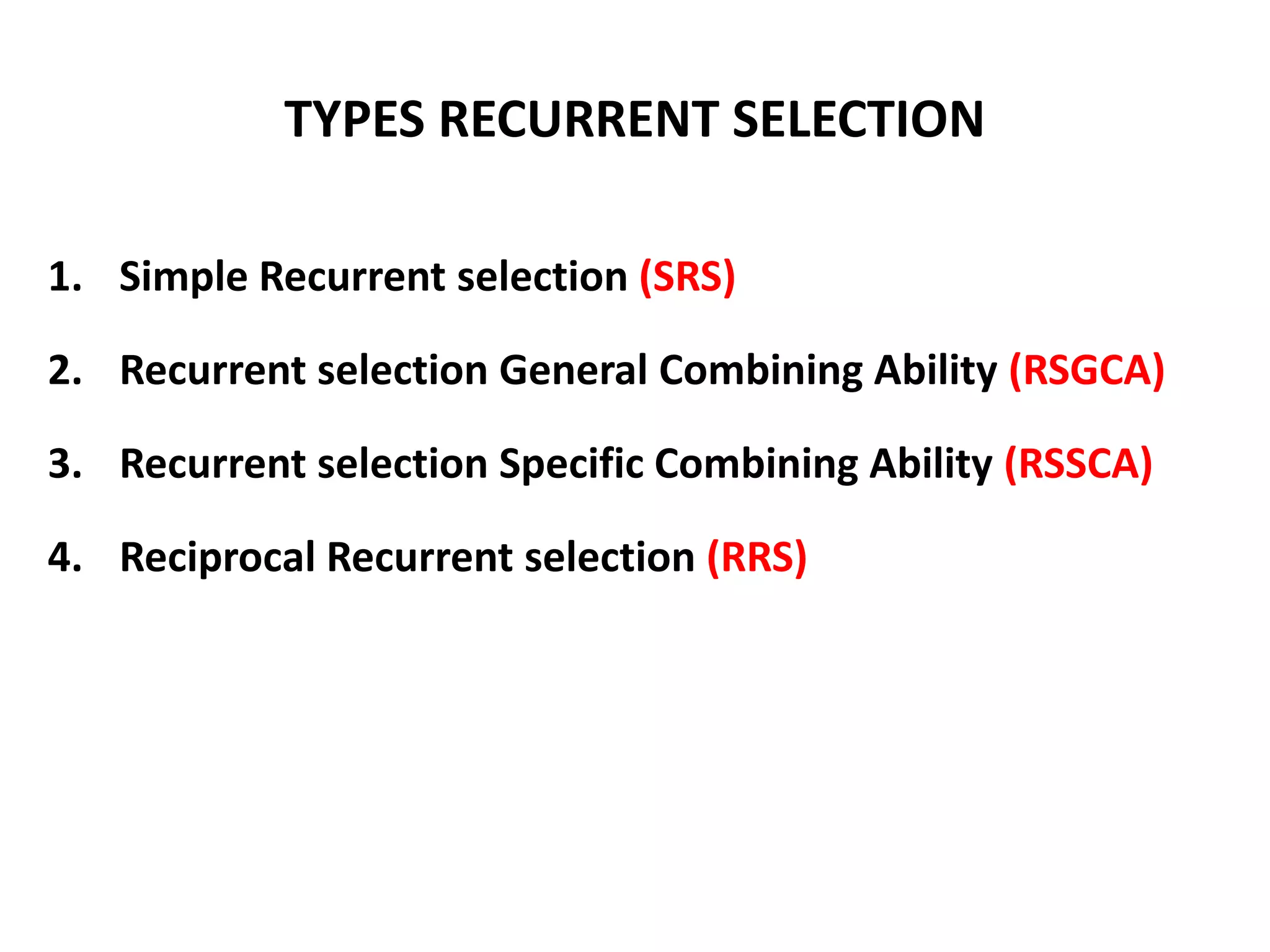 16.Recurrent selection | PPTX