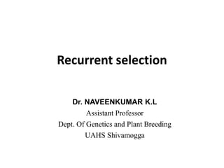 16.Recurrent selection | PPTX