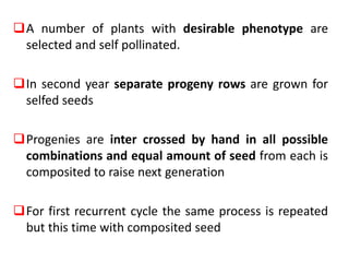 16.Recurrent selection | PPTX