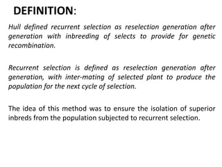 16.Recurrent selection | PPTX