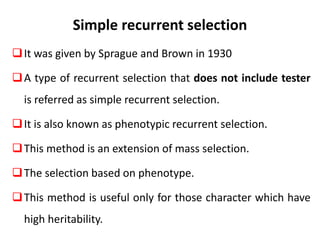 16.Recurrent selection | PPTX
