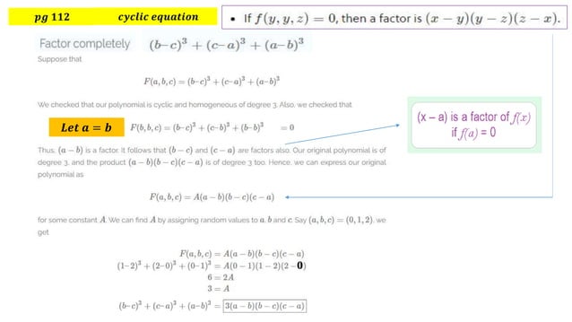 SUEC 高中 Adv Maths (Cyclic Equation) | PPT