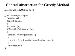 daa-unit-3-greedy method | PPTX