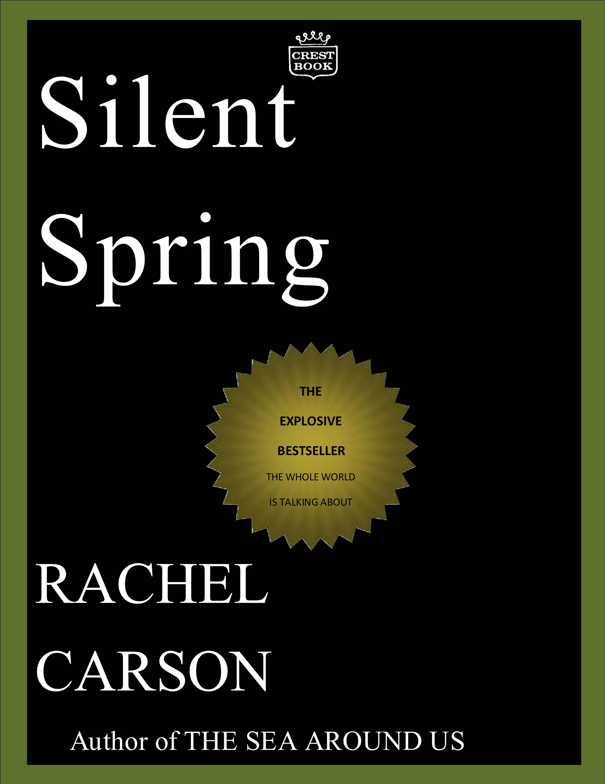 silent spring (1962) by 16. rachel carson | PDF