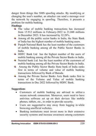TREND AND CHALLENGES OF MOBILE BANKING IN INDIA | PDF