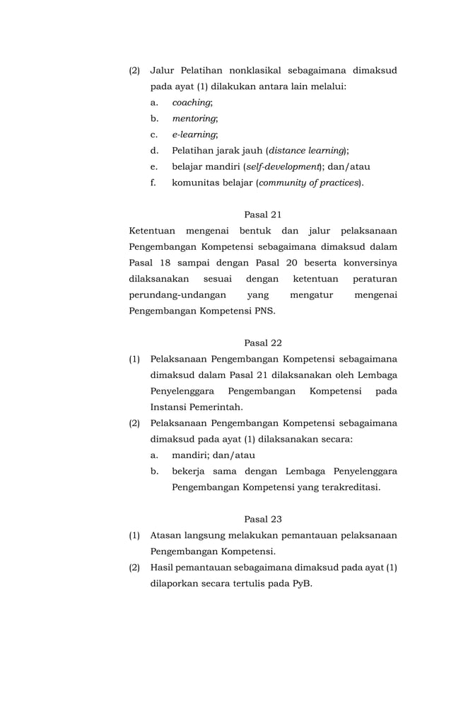 16. salinan peraturan lan no. 15 tahun 2020 tentang pengembangan kompetensi pegawai pemerintah ...