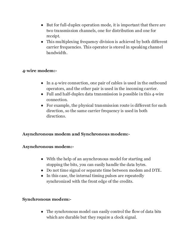 What is modem Types of modem How does the Modem work.pdf