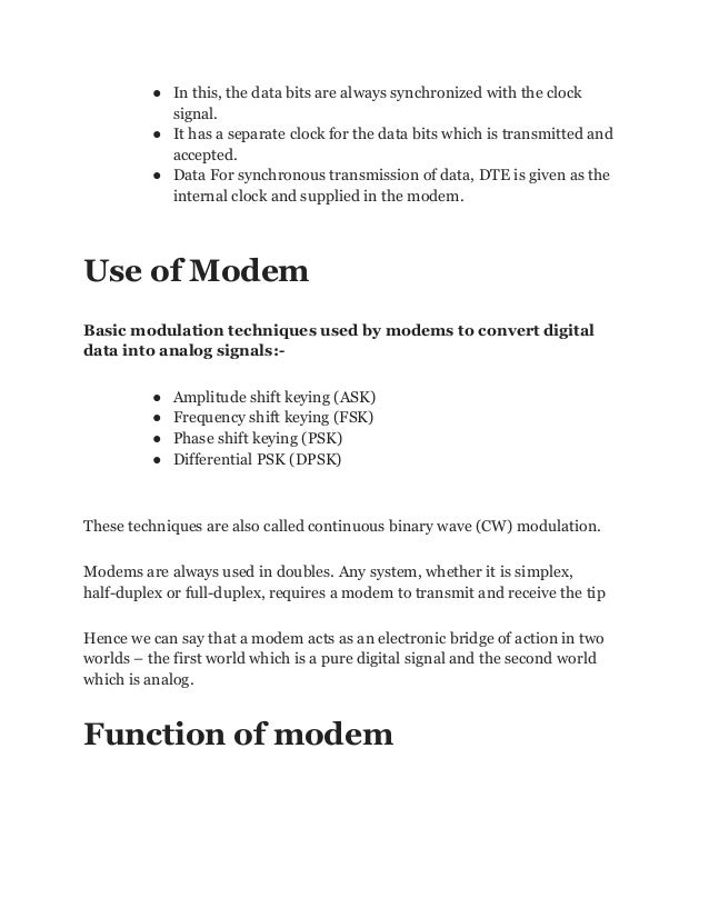 What is modem Types of modem How does the Modem work.pdf