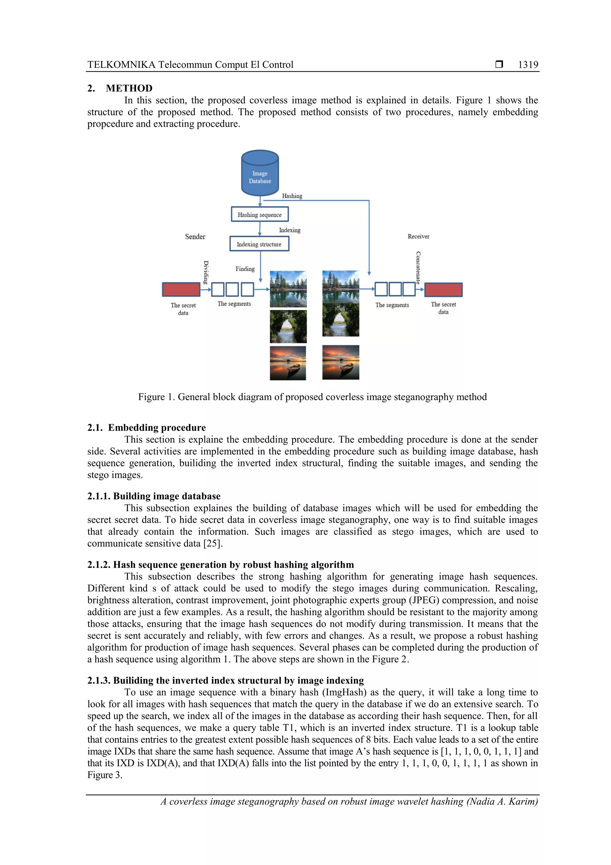 A coverless image steganography based on robust image wavelet hashing | PDF