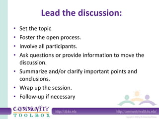 Techniques of leading group discussion.ppt | Hobbies & Interests
