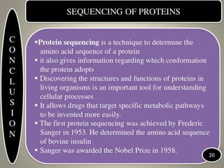 16. Protein sequencing (Biochemistry) | PPT