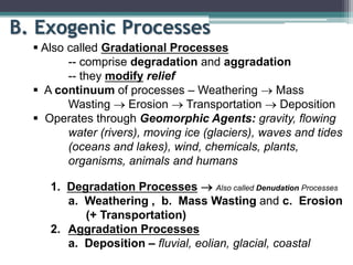 16. Geomorphic Processes II - Exogenic.pptx
